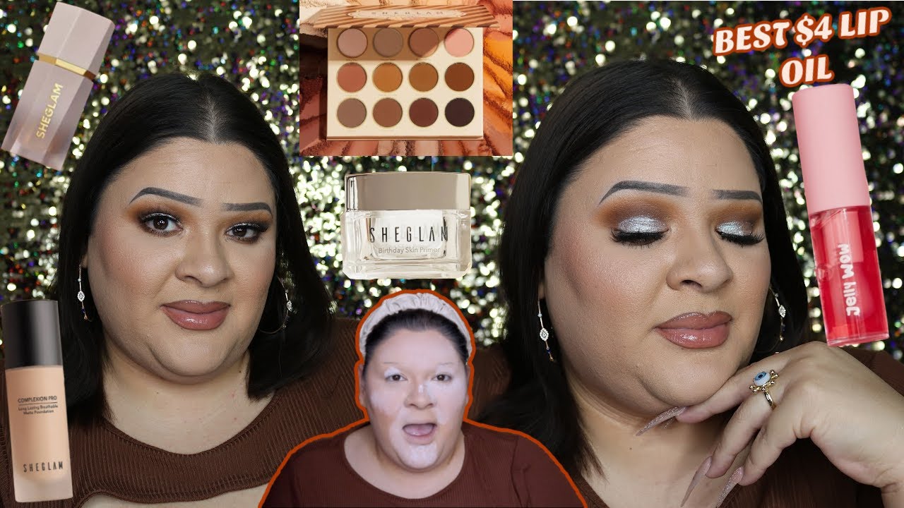 FULL FACE TRYING OUT SHEIN MAKEUP | FALL GLAM USING SHEGLAM 🤎🧡 - YouTube