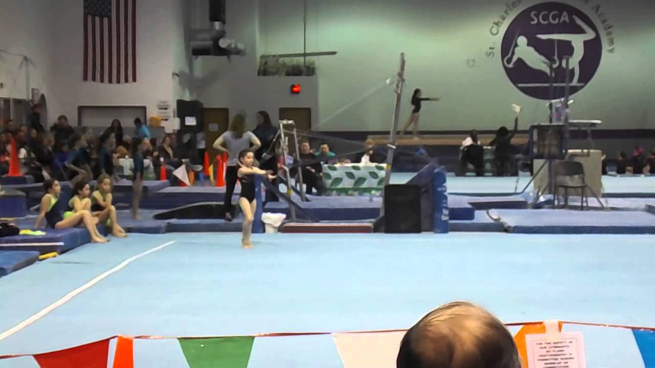 Mia-level 3 at St. Charles gymnastics meet floor routine - YouTube