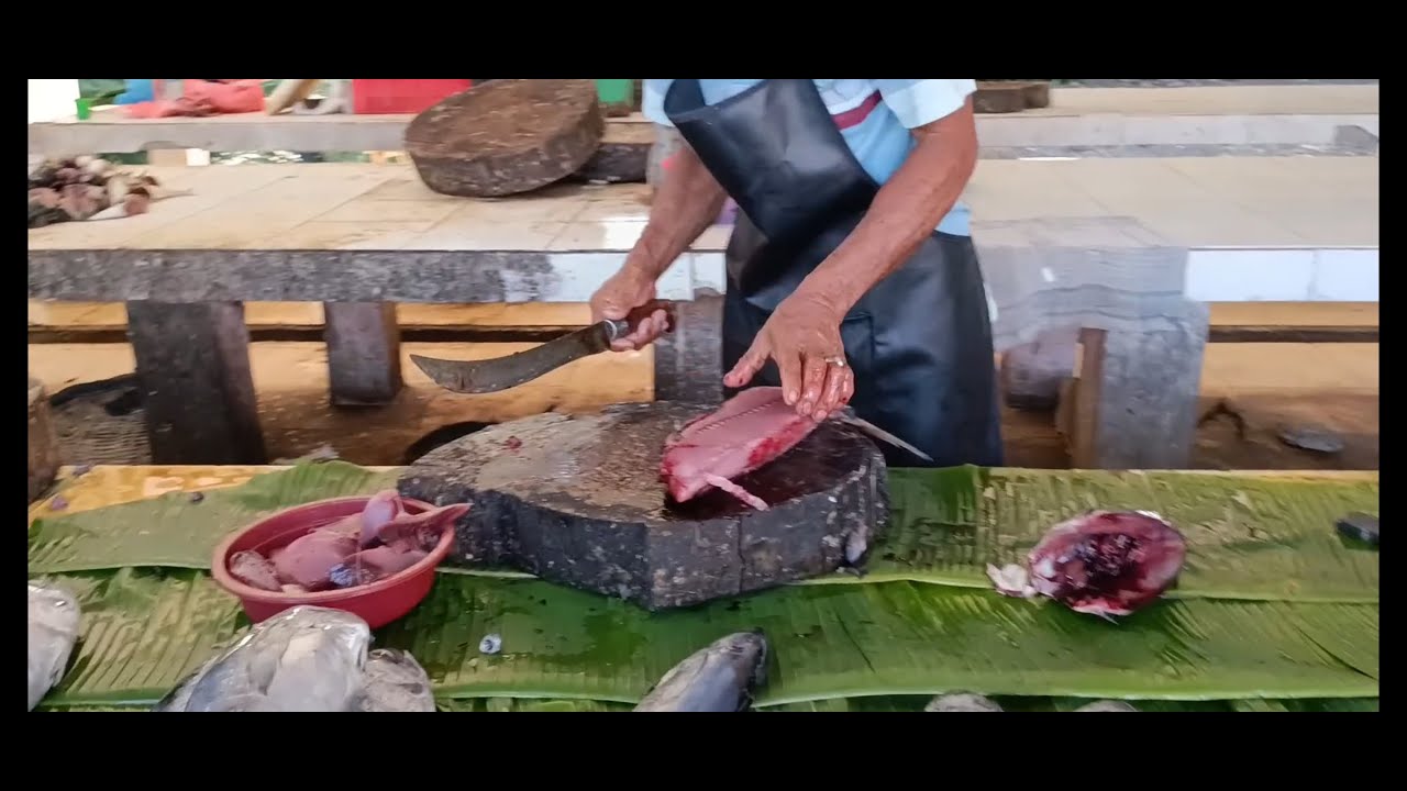 carry out cleaning of small tuna fish - YouTube