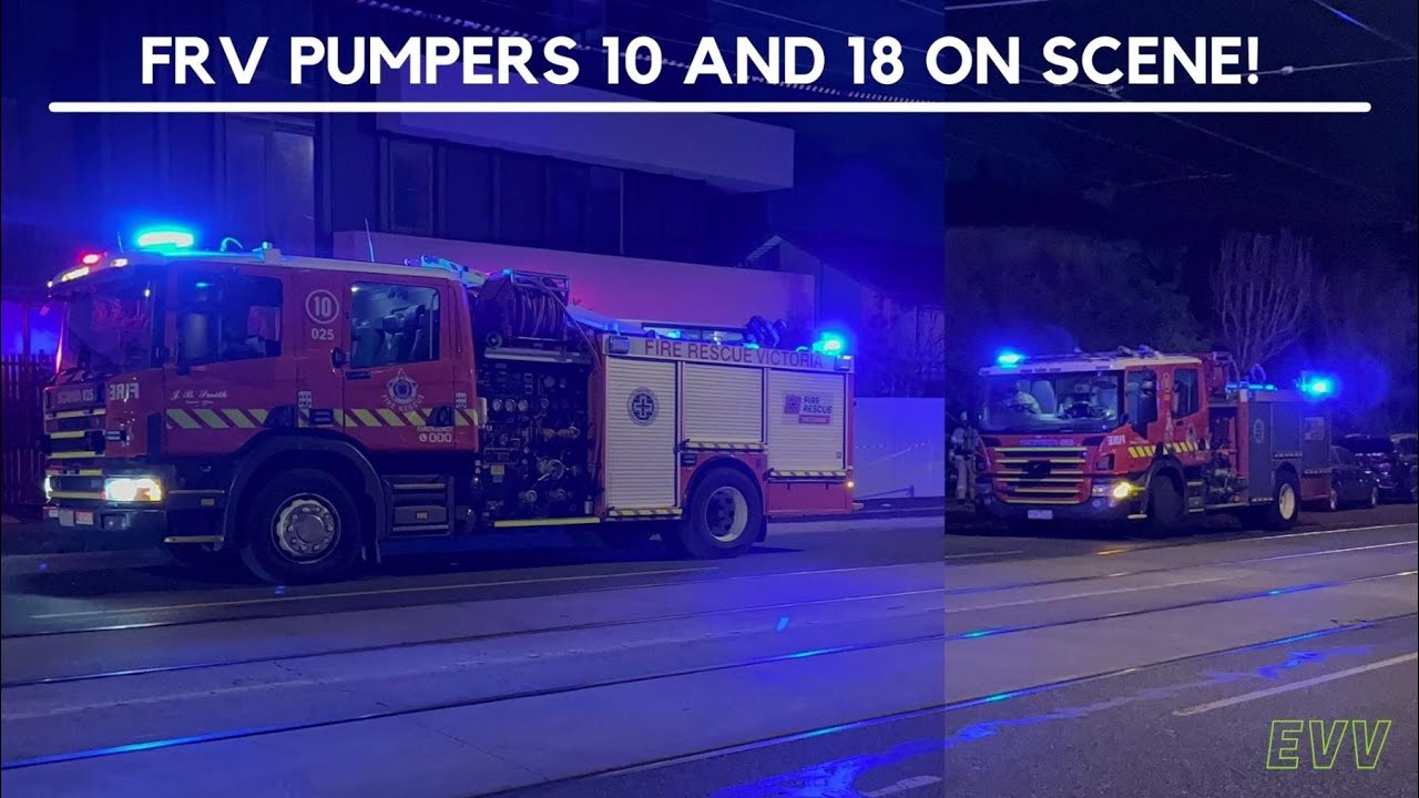 *Early arrival footage* - FRV // Pumper 18 + Pumper 10 - Responding ...