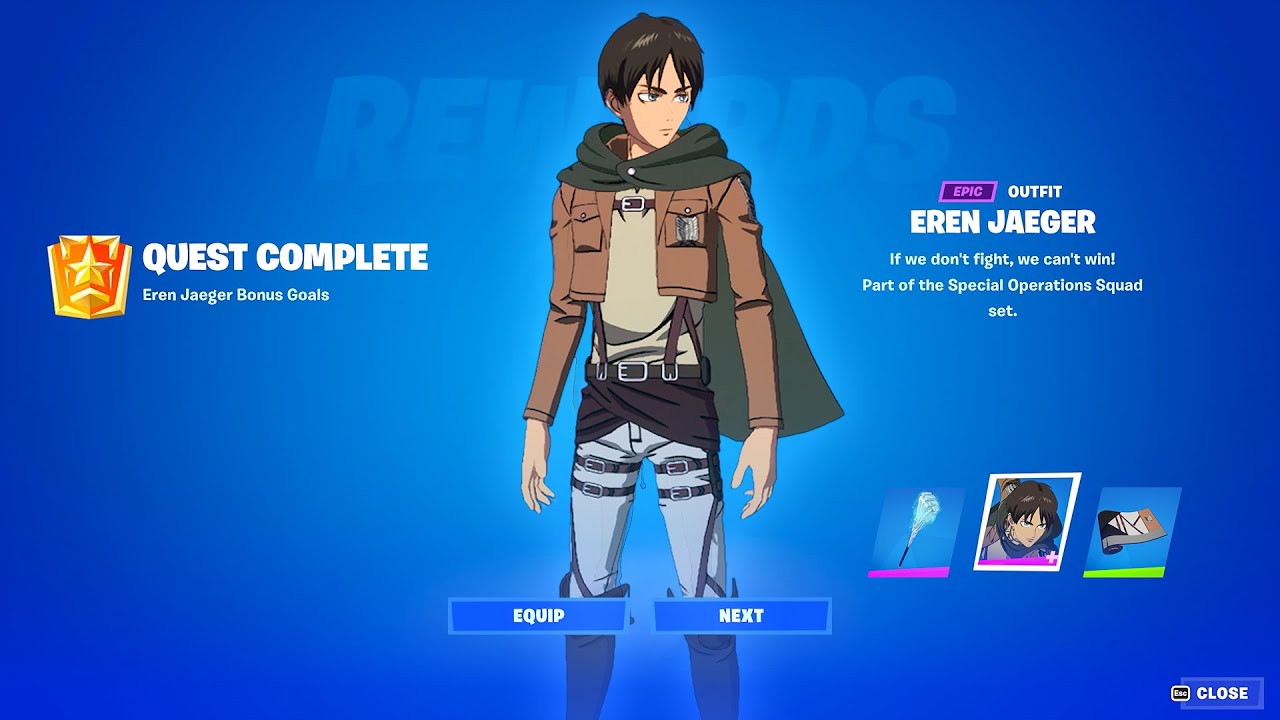 How to Unlock Eren Jaeger Skin in Fortnite (All Eren Jaeger Challenges ...