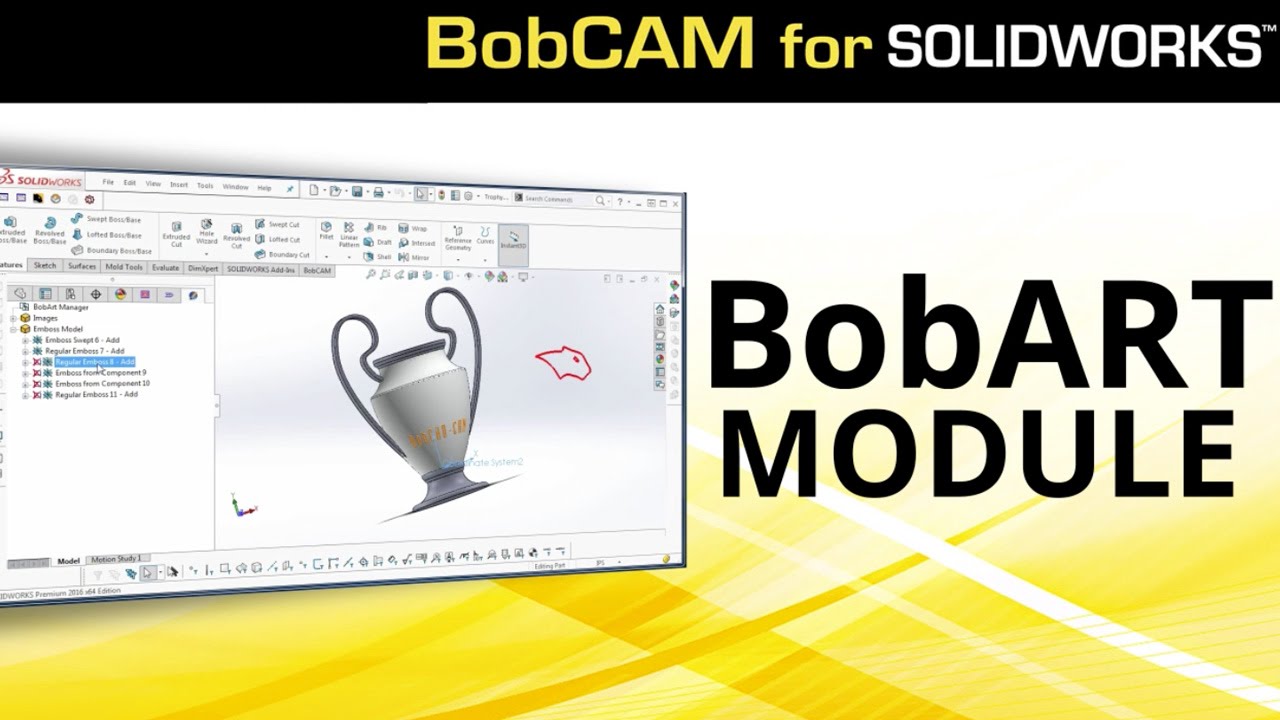 BobART - BobCAM for SOLIDWORKS™ V5 - CAD-CAM Software - YouTube