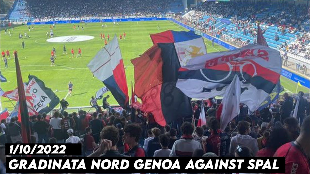 GRADINATA NORD GENOA AGAINST SPAL || SPAL vs Genoa 1/10/2022 - YouTube