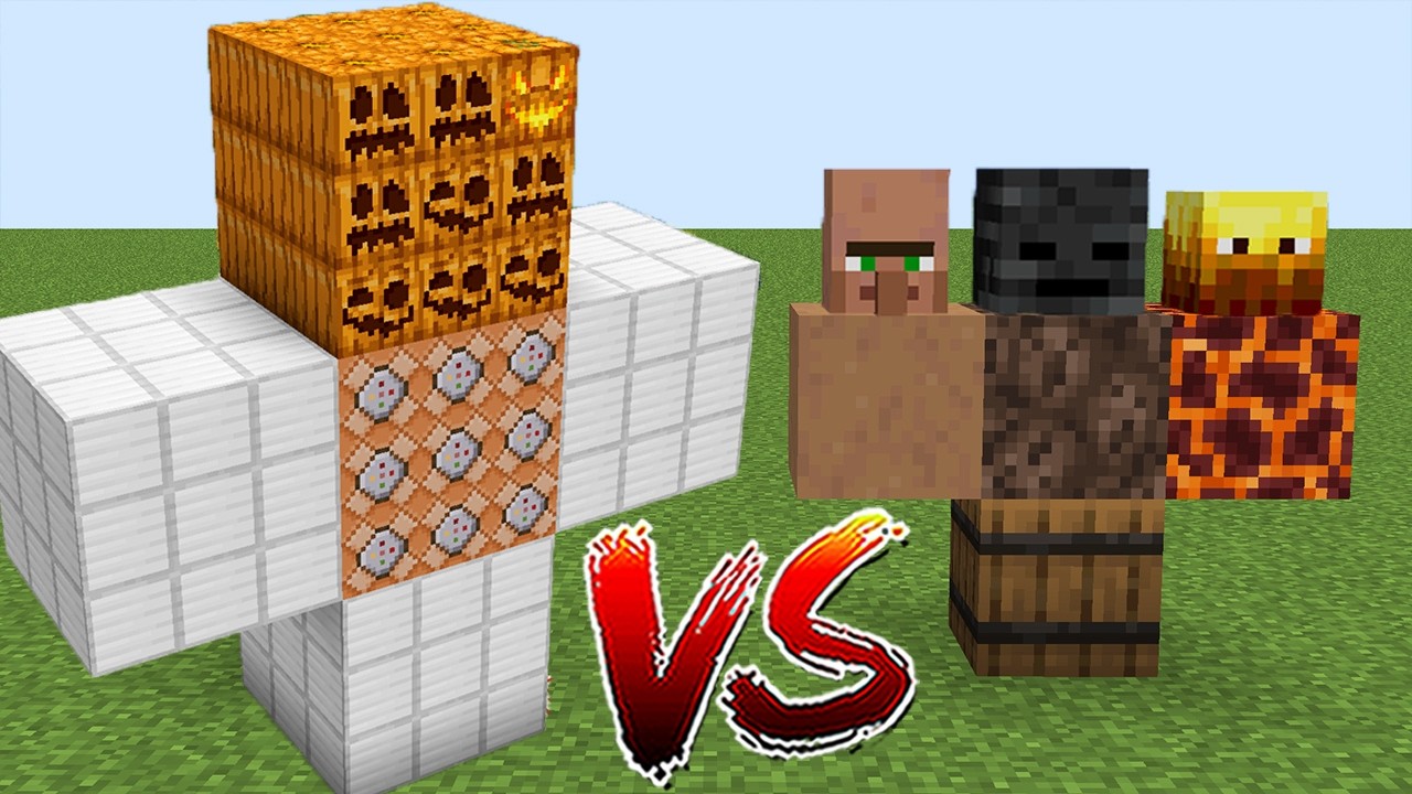 ALPHA MUTANT IRON GOLEM vs All Wither Skeleton, Villager, Vindicator ...