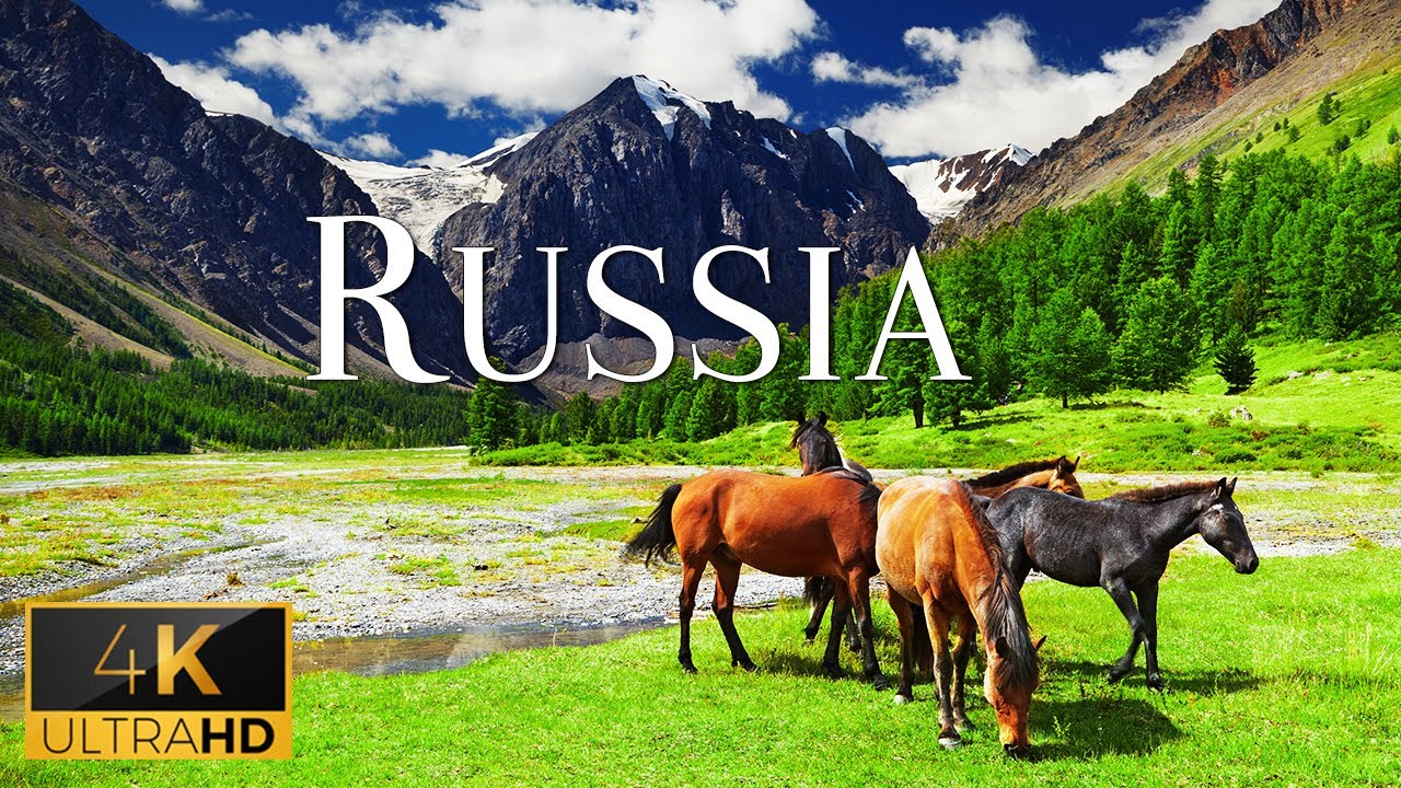 FLYING OVER RUSSIA (4K Video UHD) - Calming Piano Music With Beautiful ...