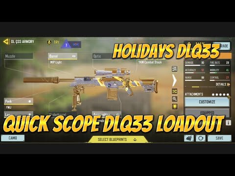 Fastest DLQ33 Gunsmith attachment in cod Mobile the king of Sniper Call ...