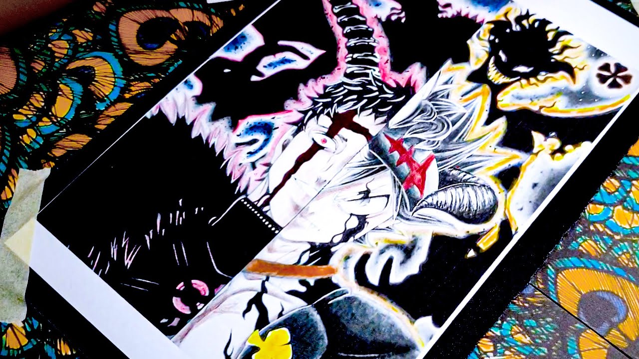 Guide to Coloring the Asta Poster in Black Clover Cartoon | Coloring ...