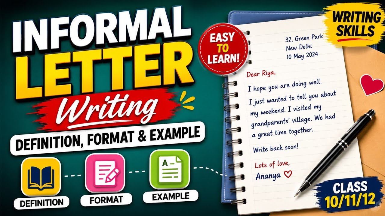 Informal Letter Writing | Class 10/12 |Writing Skills | How to Write a ...