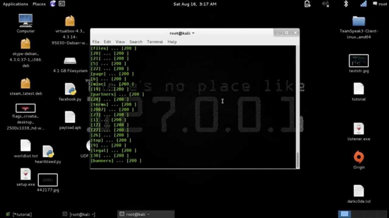 Kali Linux - Scan Website Directory using Websploit - YouTube