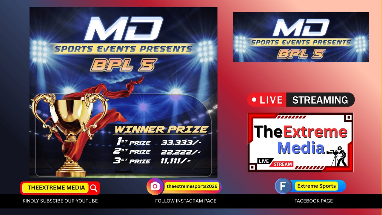 BPL 5 - 2026 | LIVE | MD SPORTS | ‪@TheExtremeMedia‬ ‪@CricHeroes ...