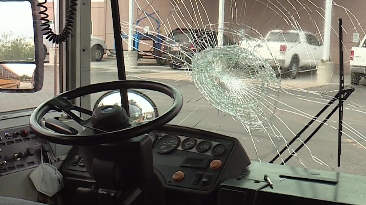 ‘It could have killed our driver,’ object hits school bus windshield in ...