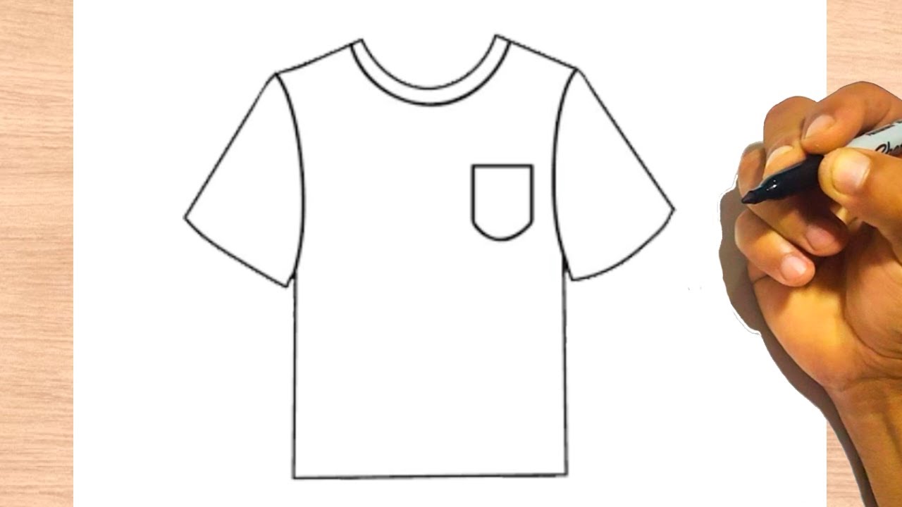 How to Draw a T-SHIRT easy - Drawing Step by Step - YouTube