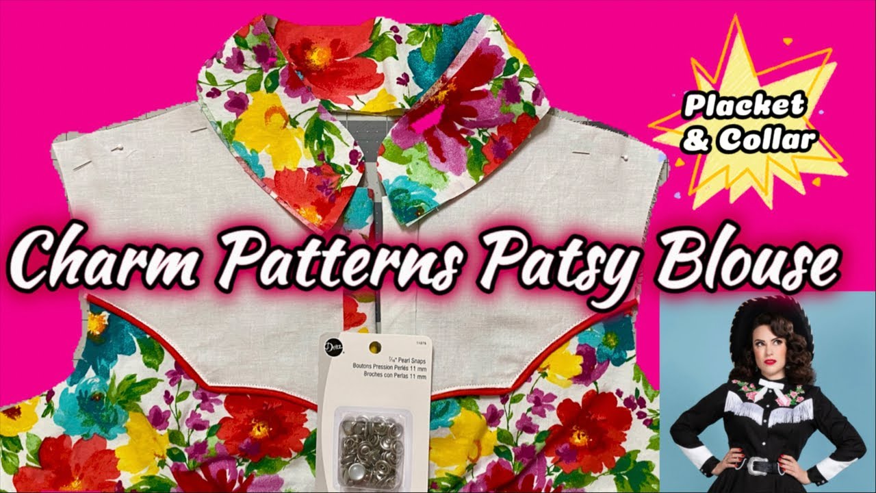 Sewing the Patsy Western Blouse! Charm Patterns by Gertie - YouTube