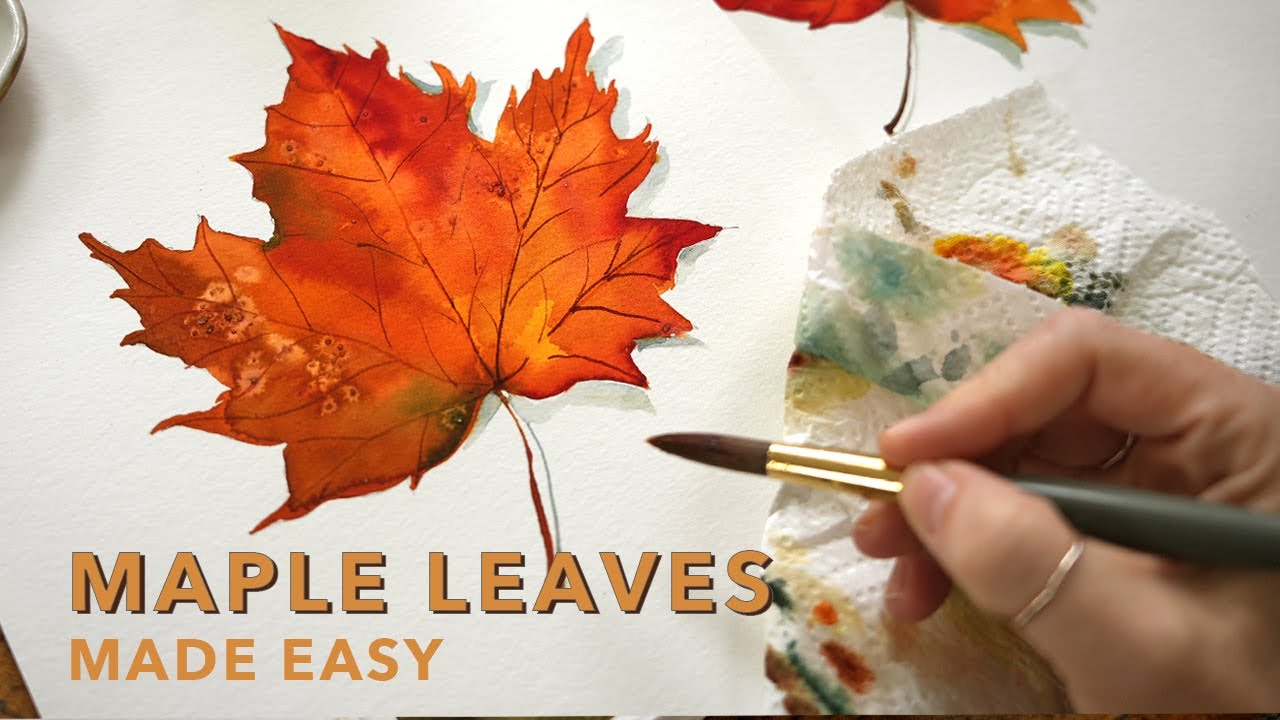 Paint a Maple Leaf | Quick Watercolor Painting by Sarah Cray of Let's ...