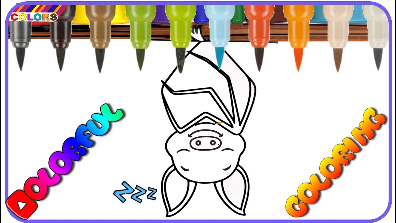 Bat Coloring / Animals / Akn Kids House - YouTube