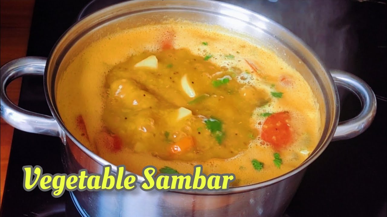 Quick and Easy Vegetable Sambar 😋|| సాంబార్ రెసిపీ || Simple Dal Sambar ...