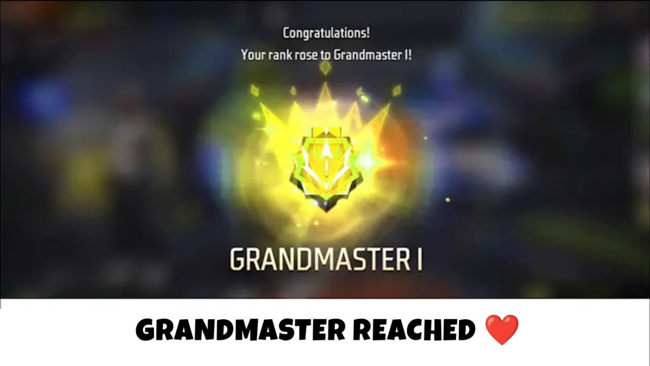 FINALLY REACHED TO GRANDMASTER IN FREE FIRE 😈🔥 REACHED GRANDMASTER RANK ...