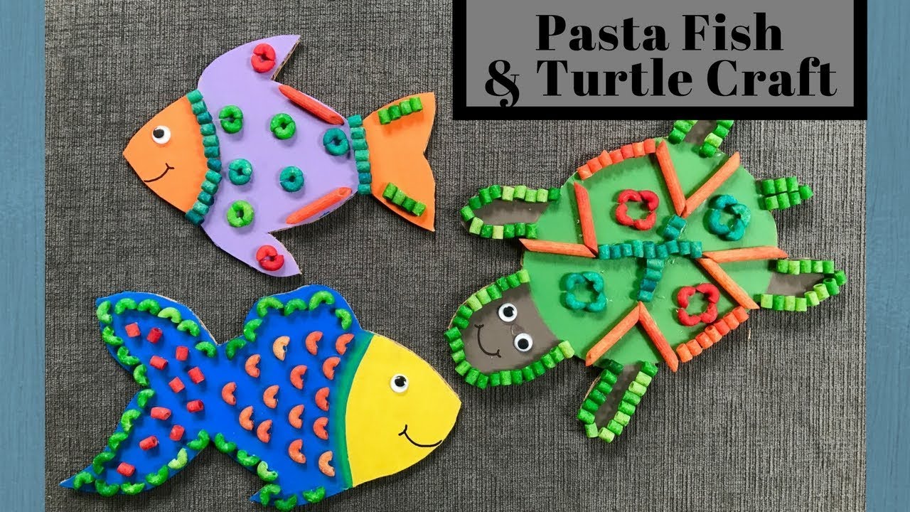 Pasta Fish and Turtle Craft - YouTube