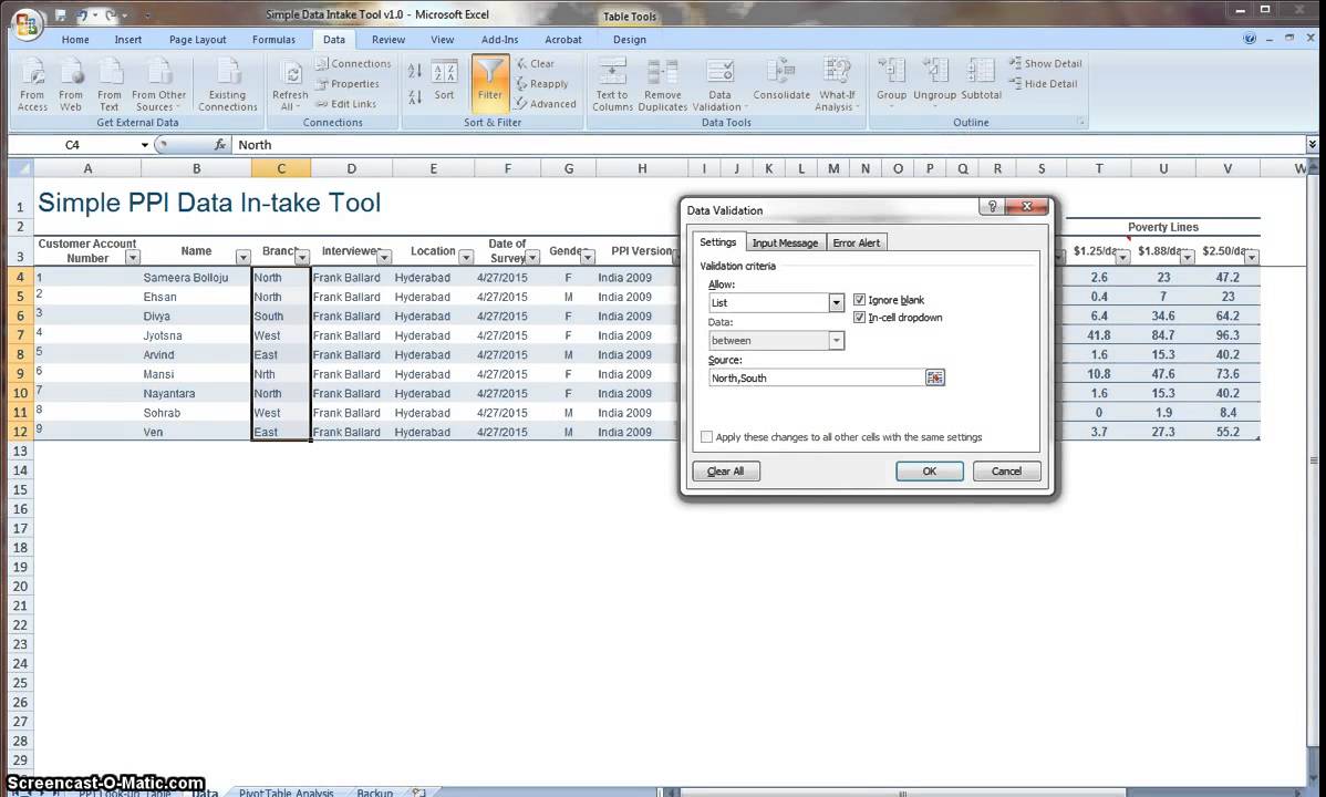 Data validation with the Simple Intake Tool - YouTube
