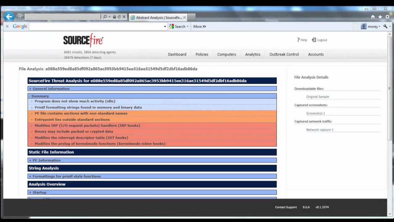 Sourcefire FireAMP Advanced Malware Protection Demo video - YouTube