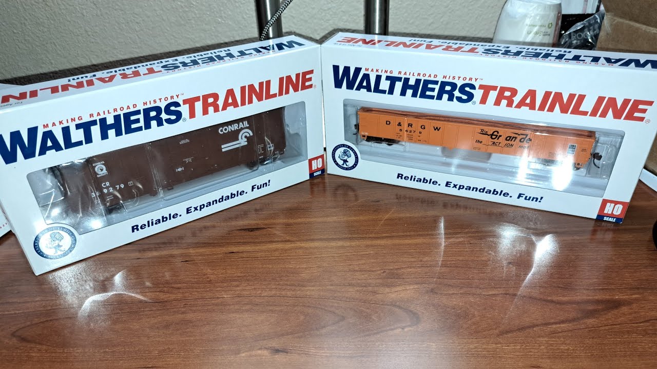 REVIEW: HO SCALE WALTHERS TRAINLINE GONDOLA AND INSULATED BOXCAR! - YouTube