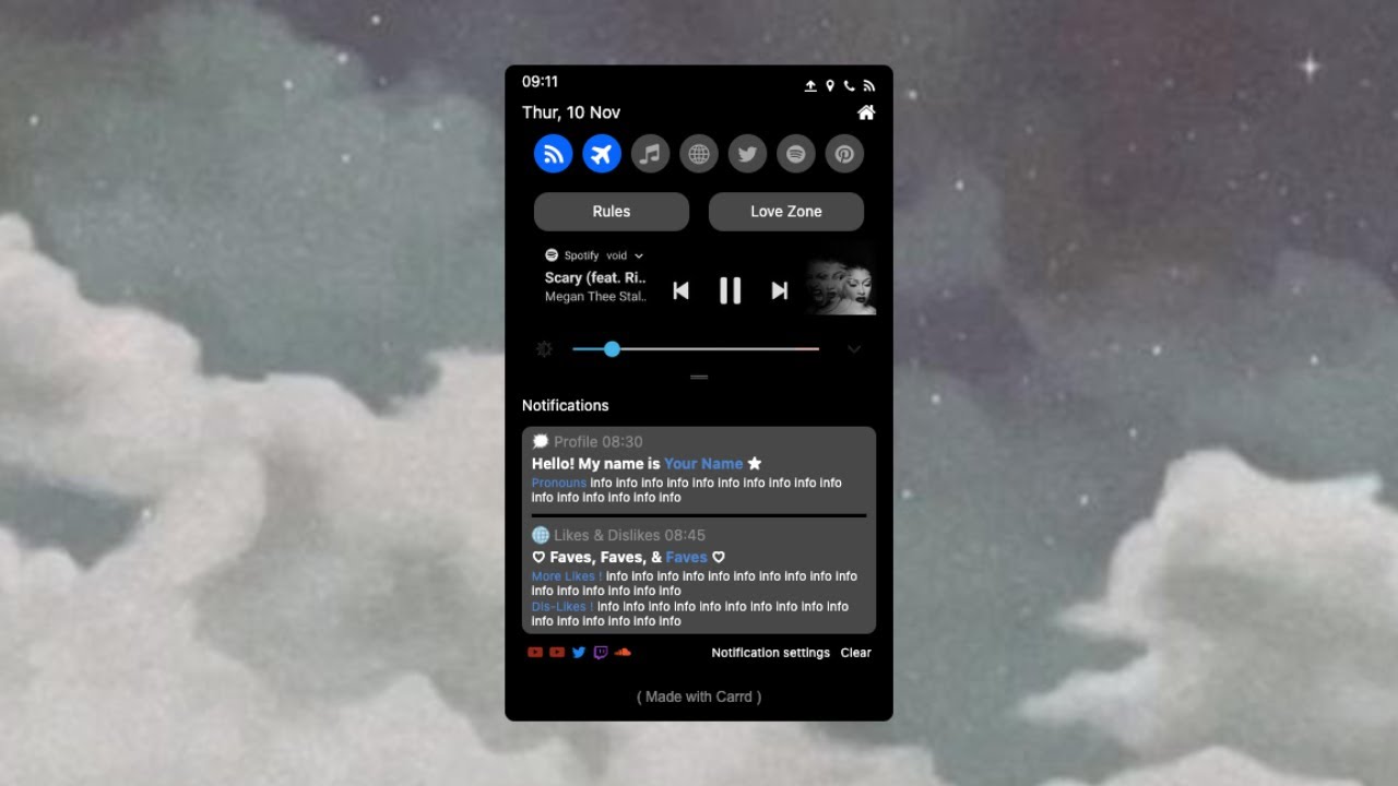 lockscreen themed carrd tutorial - cr reizurue - YouTube