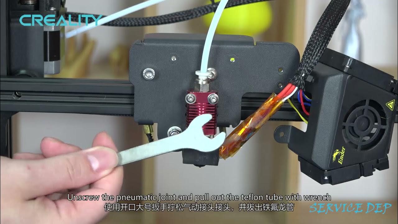 Service tutorial Ender 3 Max teflon tube replacement - YouTube