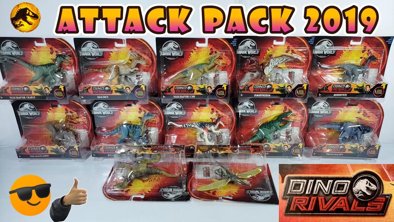 Jurassic World Attack Pack Dino Rivals 2019 Reseña Completa! Full ...