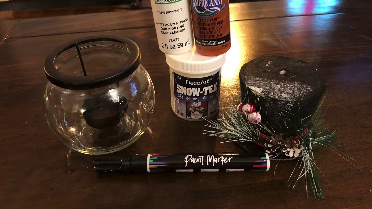 Snowman Dollar Tree Tea-Light Holder - YouTube
