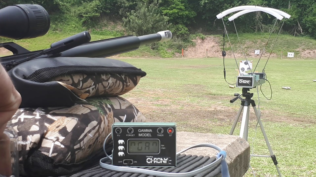 457 Caliber Change Kit shooting 340 grain at 4380 psi = 1080fps - YouTube