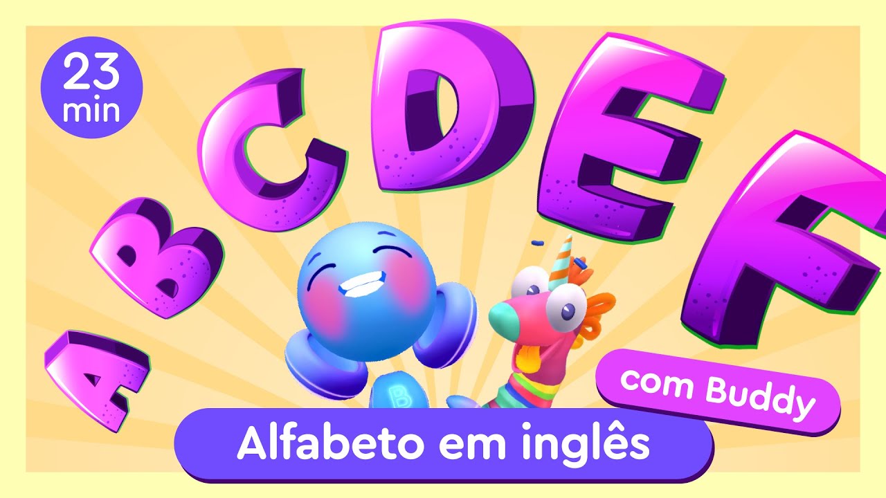 Aprender o alfabeto em inglês com Buddy | Letras A, B, C, D, E, F ...