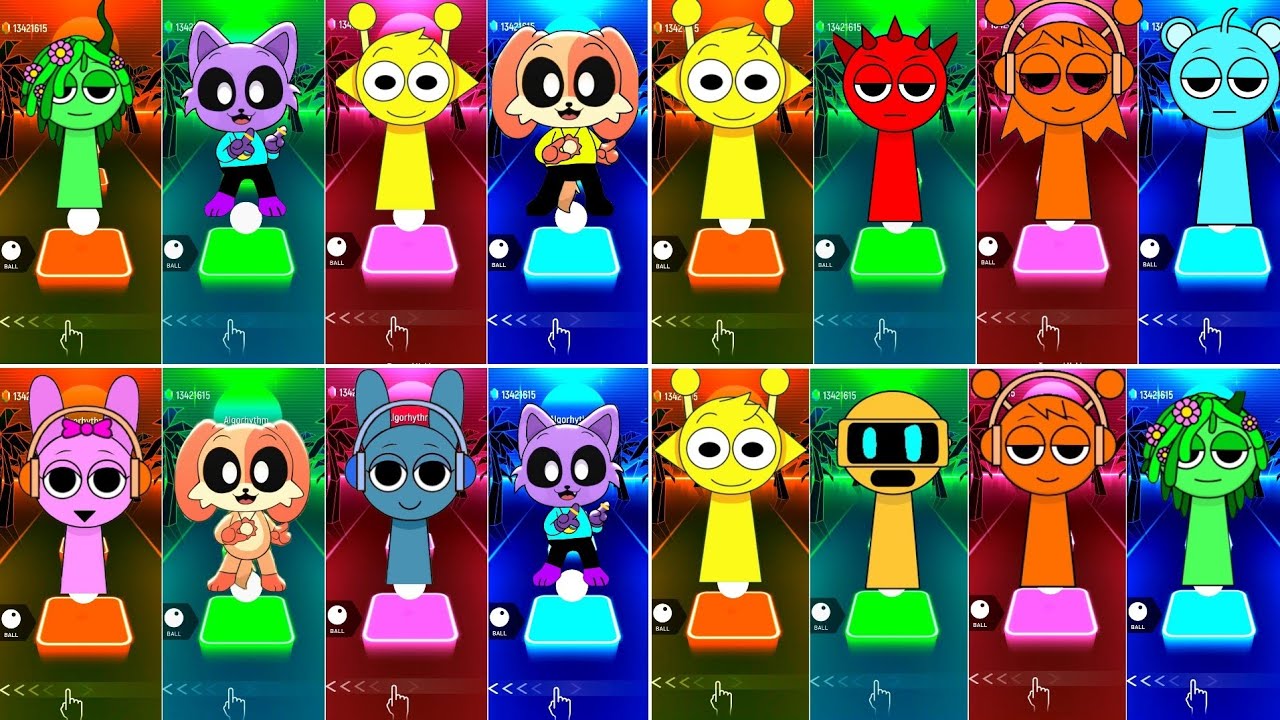 Sprunki Reddy 🆚 Sprunki Sky 🆚 Sprunki Pinki 🆚 Sprunki Incredibox Music ...