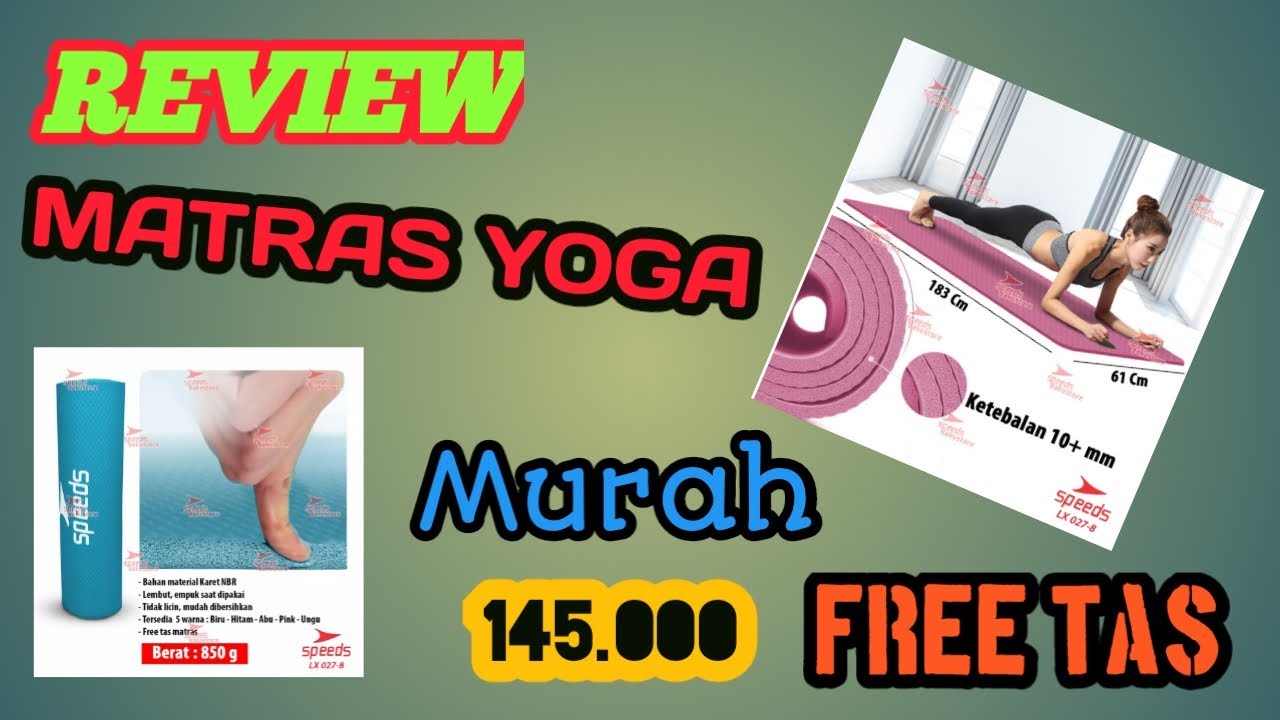 REVIEW MATRAS YOGA MERK SPEEDS!! MURAHH FREE TAS - YouTube