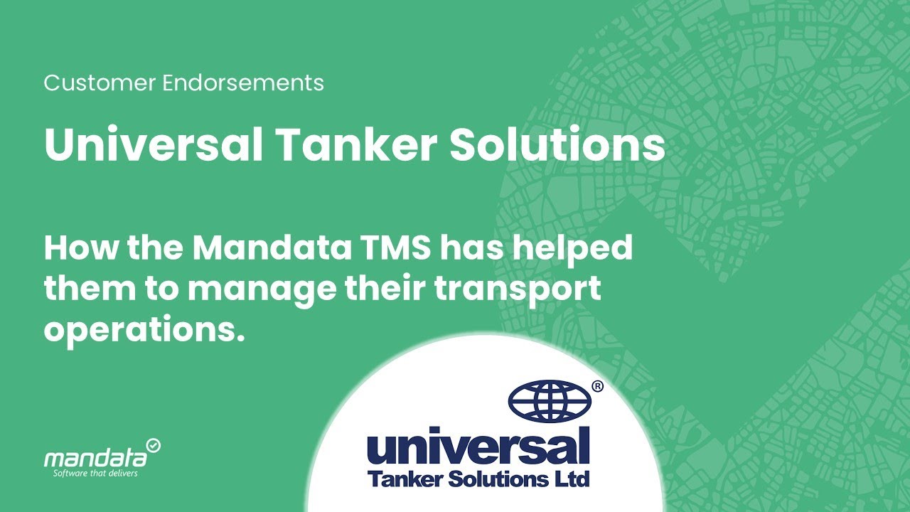 Mandata Transport Management Software (TMS) - Universal Tankers - YouTube