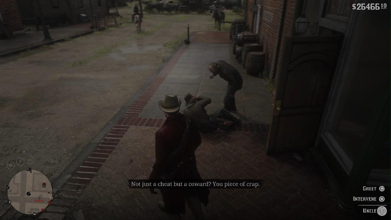 Red Dead Redemption 2 - Defending Uncle at Blackwater Saloon. - YouTube