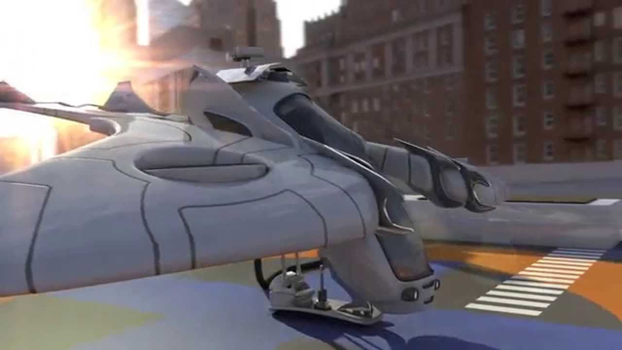 Flying Vehicle 3D Animation - YouTube