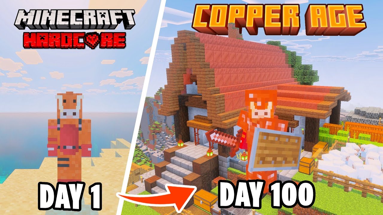 100 Days Copper Only Minecraft Challenge - YouTube
