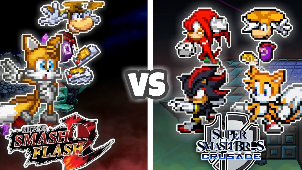 "MINI" Moveset Comparación (Tails, Rayman, and more, SSF2 vs SSBC ...