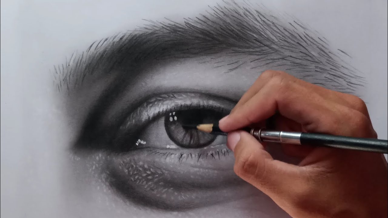 How To Draw Realistic Eye | Pencil Drawing - YouTube