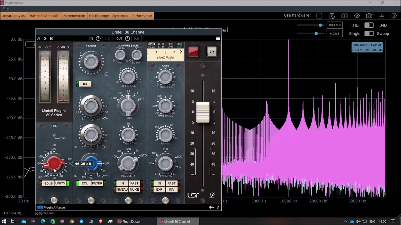 Lindell 80's 1073 EQ vs Slate Digital FG-N- Harmonic Analysis(Plugin ...
