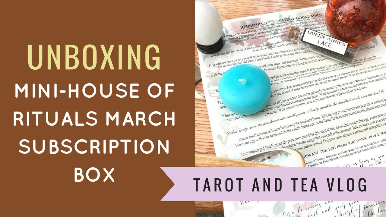Unboxing the Mini-House of Ritual Subscription Box for March - Tarot ...