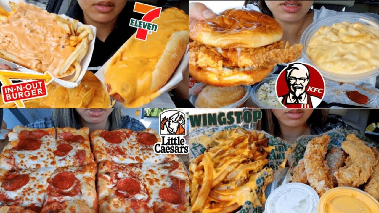ASMR MUKBANG TWILIGHT YUMMY FAST FOODS COMPILATION 1.5X SPEED - YouTube