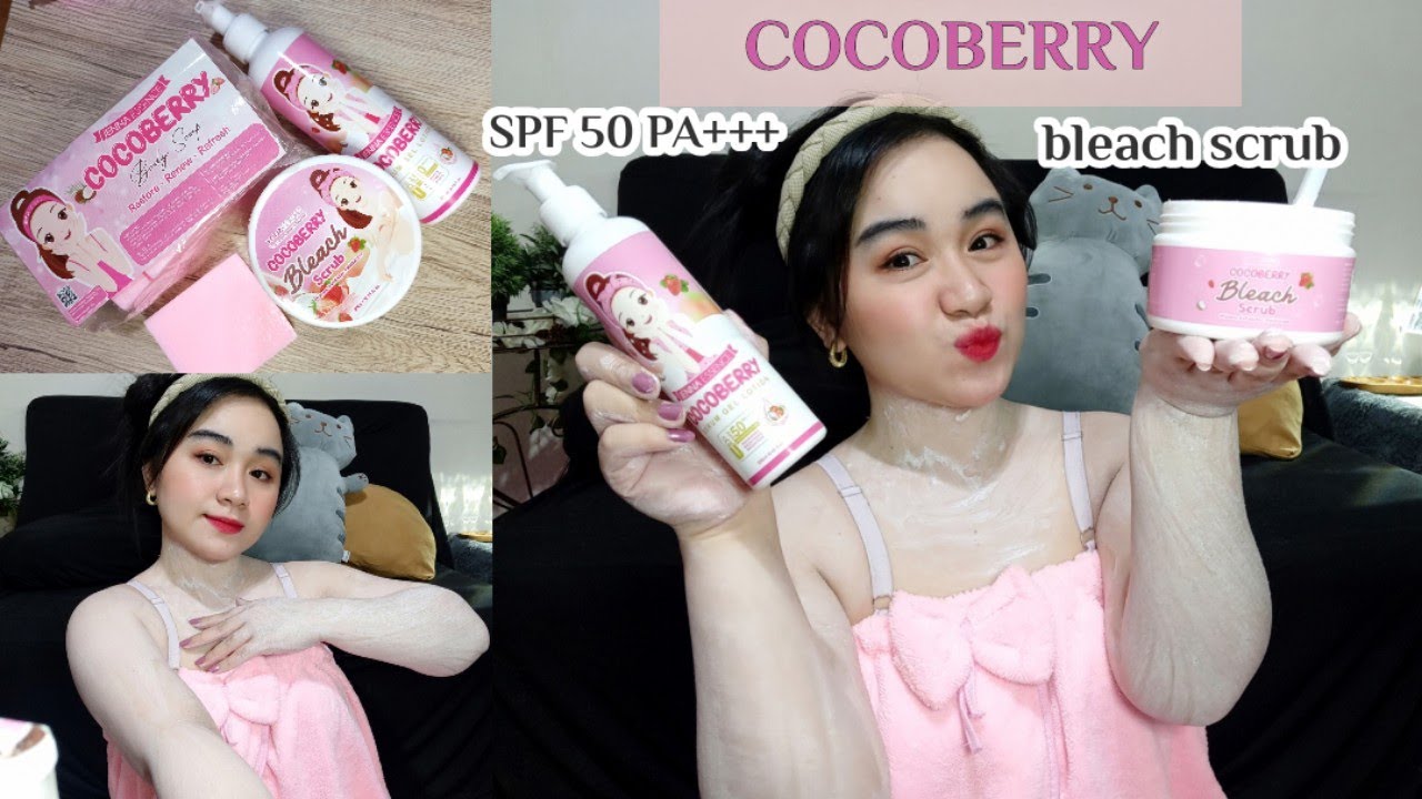 I Tried COCOBERRY Bleach Scrub & Whitening Serum Gel Lotion *bongga ...