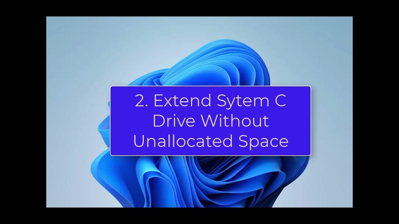 How to Extend System C Drive With/Without Unallocated Space - YouTube