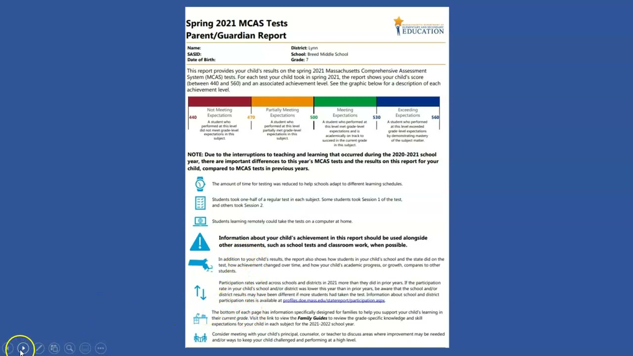 2021 Breed Parent MCAS Report Explained - YouTube