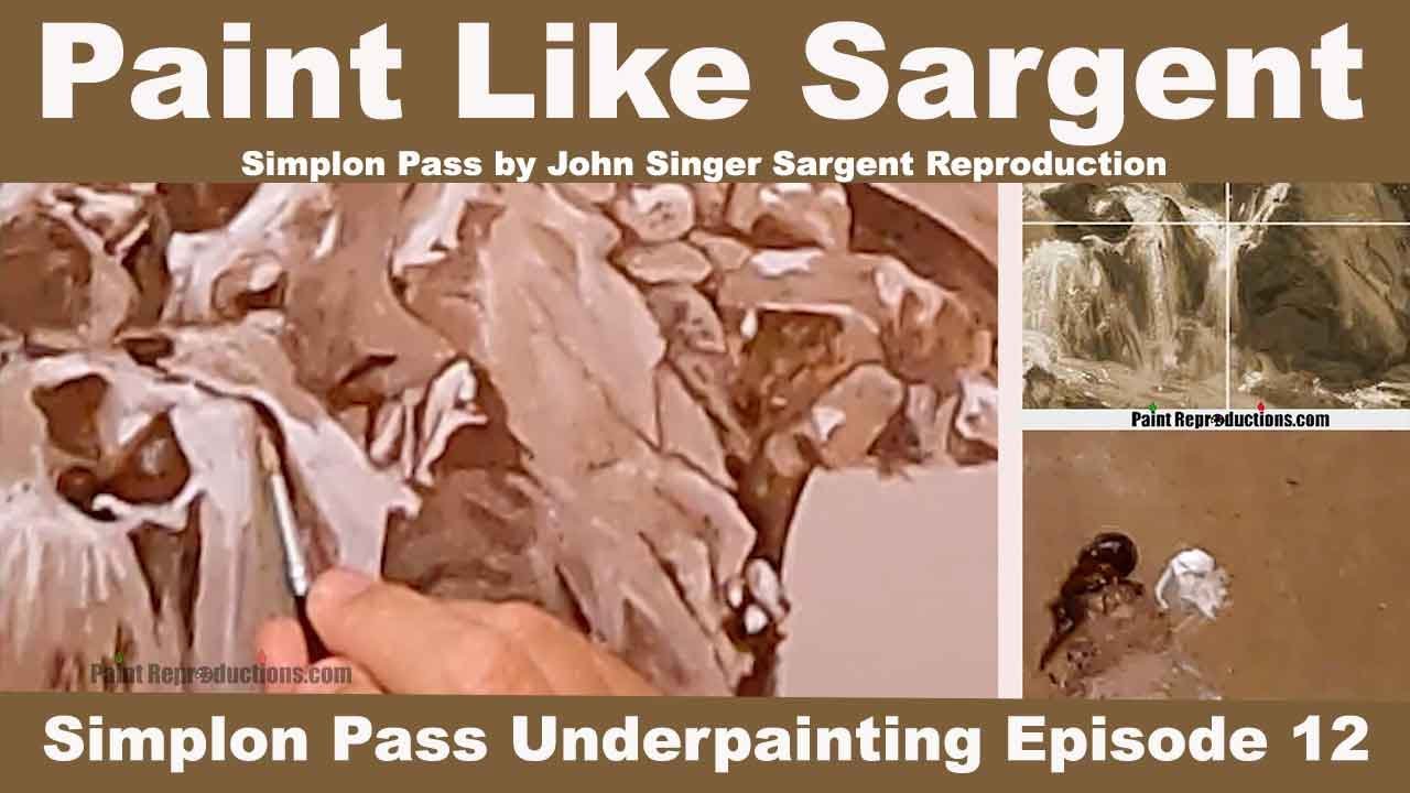 John Singer Sargent Reproduction: Simplon Pass Underpainting 12 - YouTube