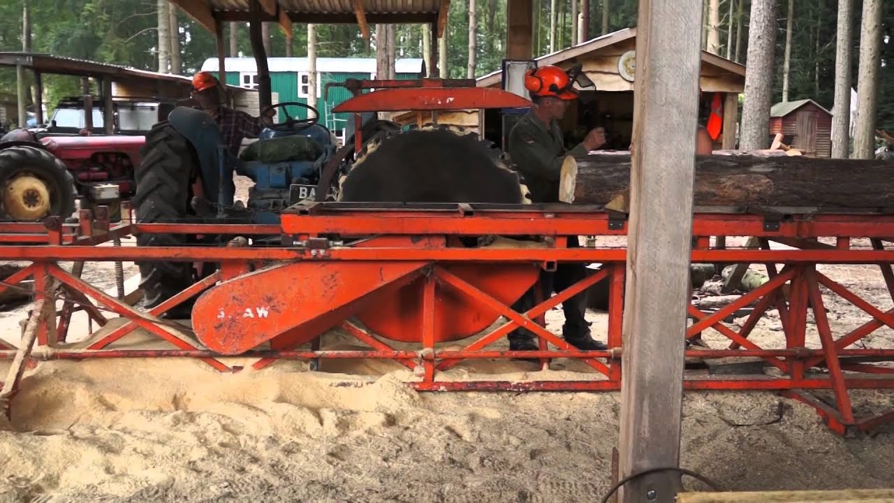 Wood circular saw farm machinery - YouTube