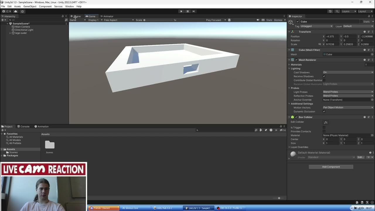 Unity 3D Game Development → 1.Basics → 3.Je eerste 3D scene - YouTube