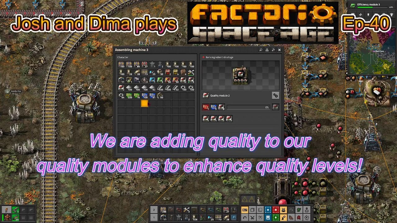 Josh and Dima play Factorio Space Age, Ep #40 Gleebus science packs in ...