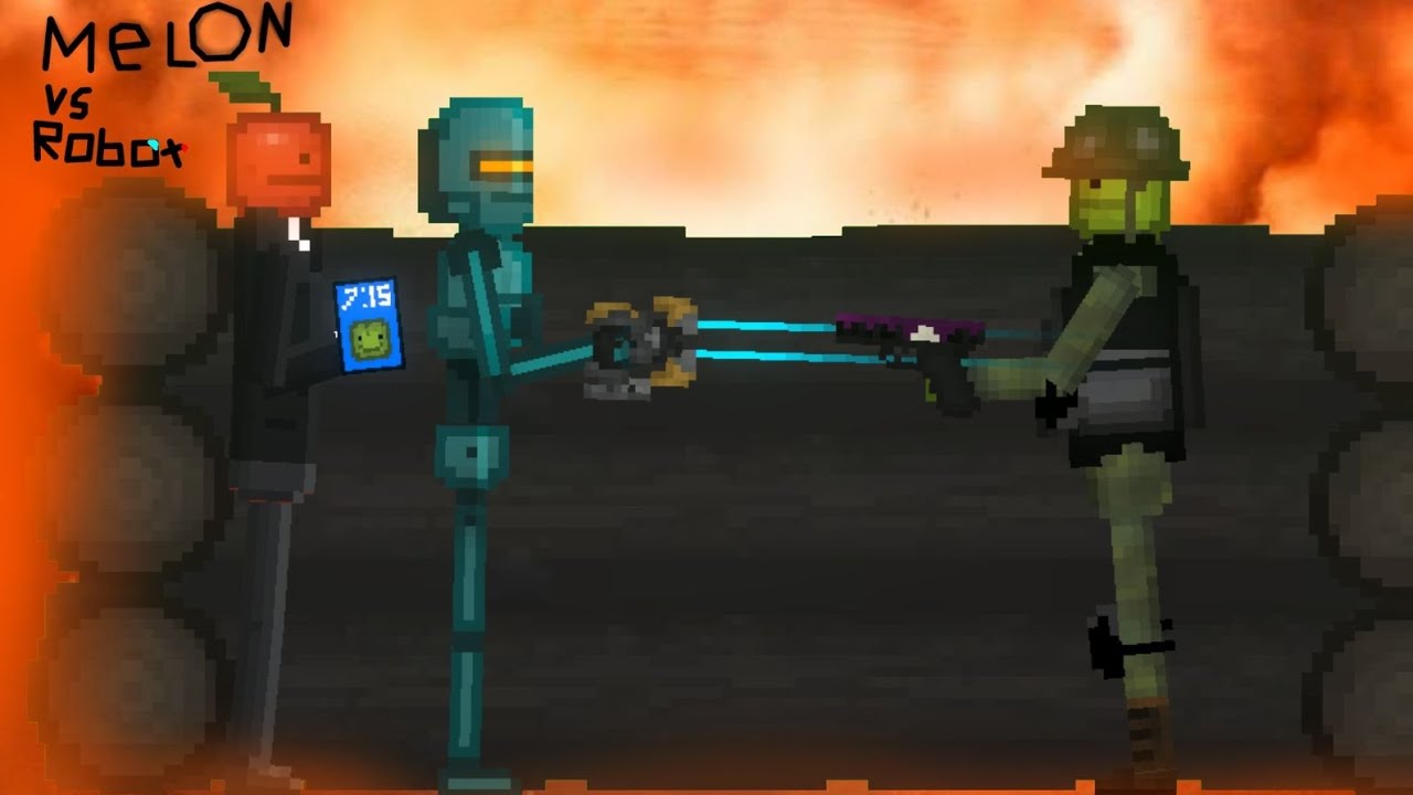 melón vs robot 3( 23 suscriptores y subo parte4) - YouTube